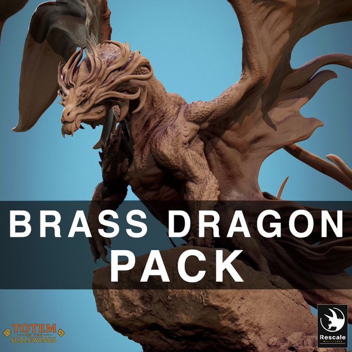 3D Printable Pack Metallic Brass Dragon - 2024 Redesign by Rescale ...