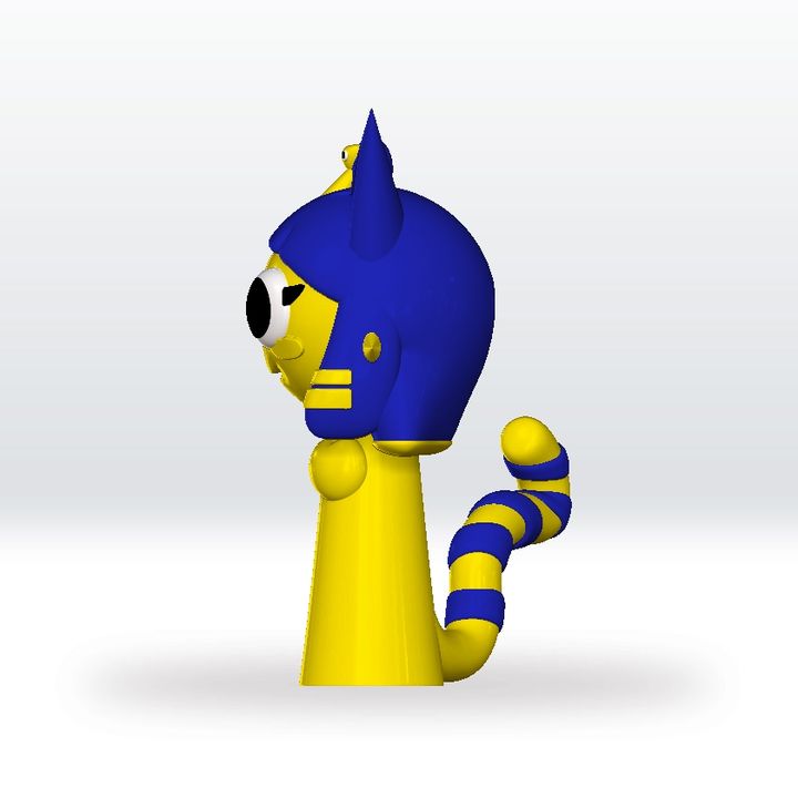 3D Printable Sprunki OC Ankha STL file 3D Model Fanart by FNFLab
