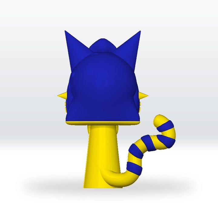3D Printable Sprunki OC Ankha STL file 3D Model Fanart by FNFLab