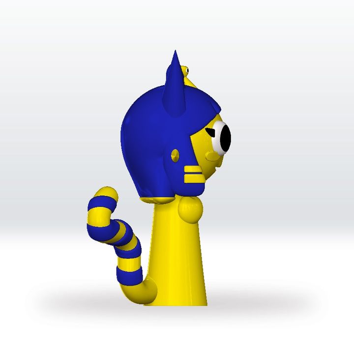 3D Printable Sprunki OC Ankha STL file 3D Model Fanart by FNFLab