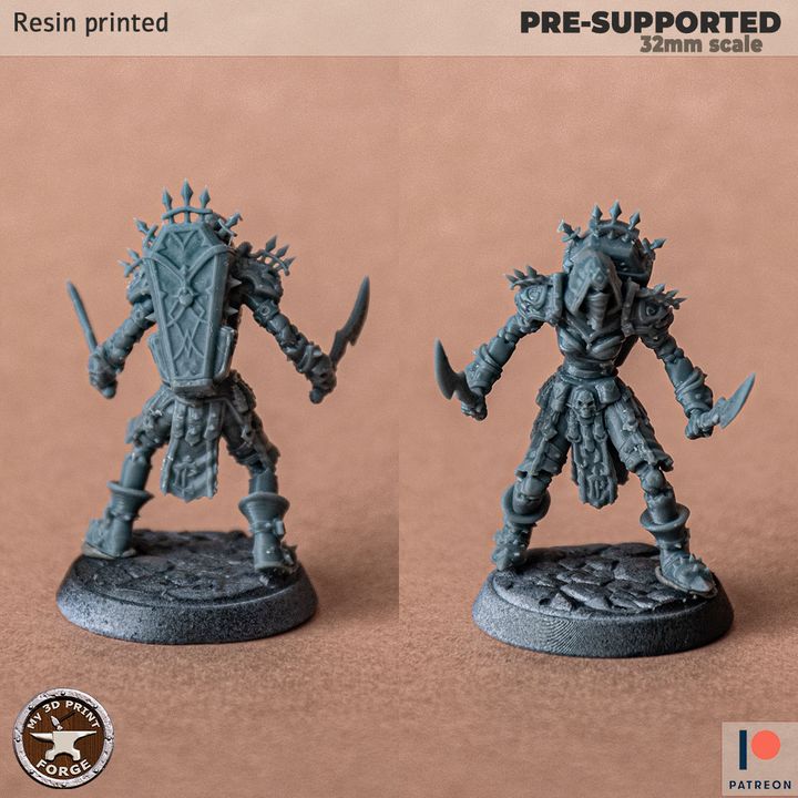 3D Printable Undead Heritage Female Rogue Attack by My3DPrintForge