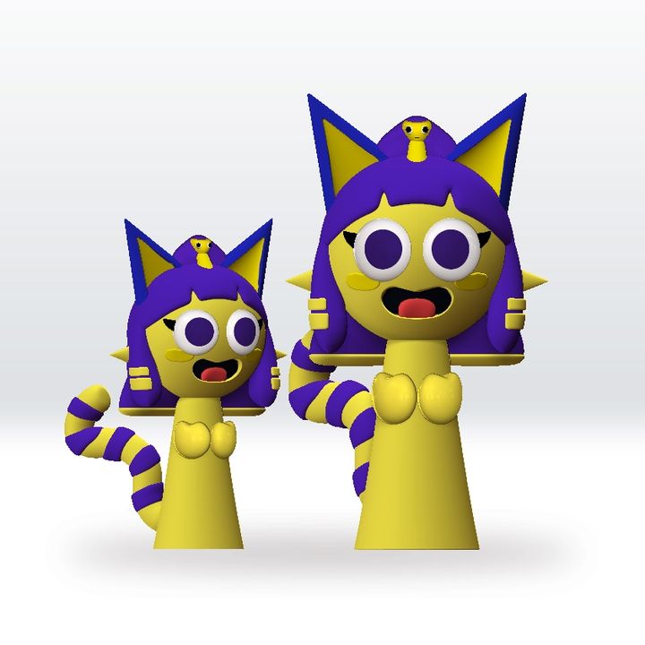 3D Printable Ankha Sprunki OC STL file 3D Model Fanar by FNFLab