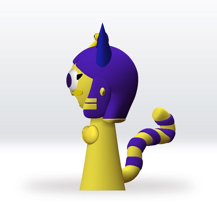 3D Printable Ankha Sprunki OC STL file 3D Model Fanar by FNFLab