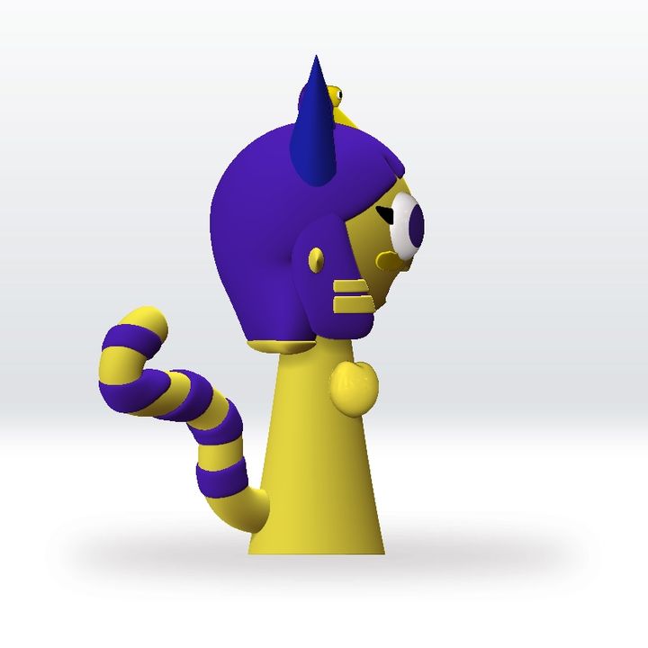 3D Printable Ankha Sprunki OC STL file 3D Model Fanar by FNFLab