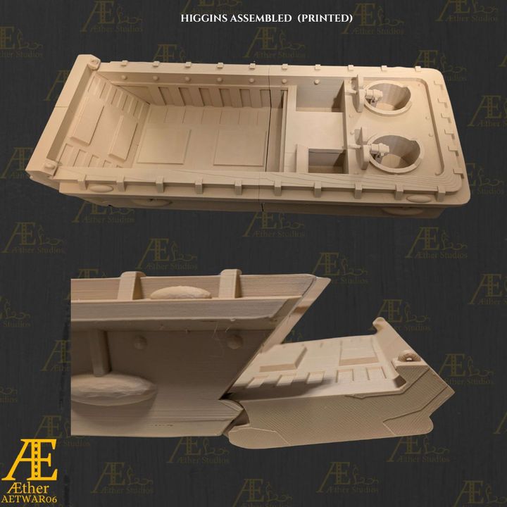 3D Printable AETWAR06 - Higgins Boat by Aether Studios
