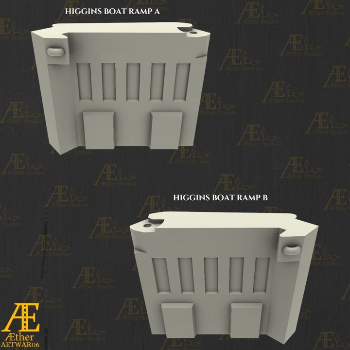 3D Printable AETWAR06 - Higgins Boat by Aether Studios