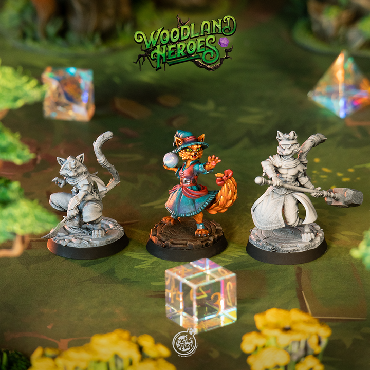 3D Printable Catfolk Defenders (Pre-Supported) | Cast n Play by Cast n Play