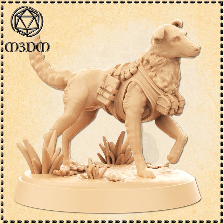 3D Printable Dog Adventurer by M3DM