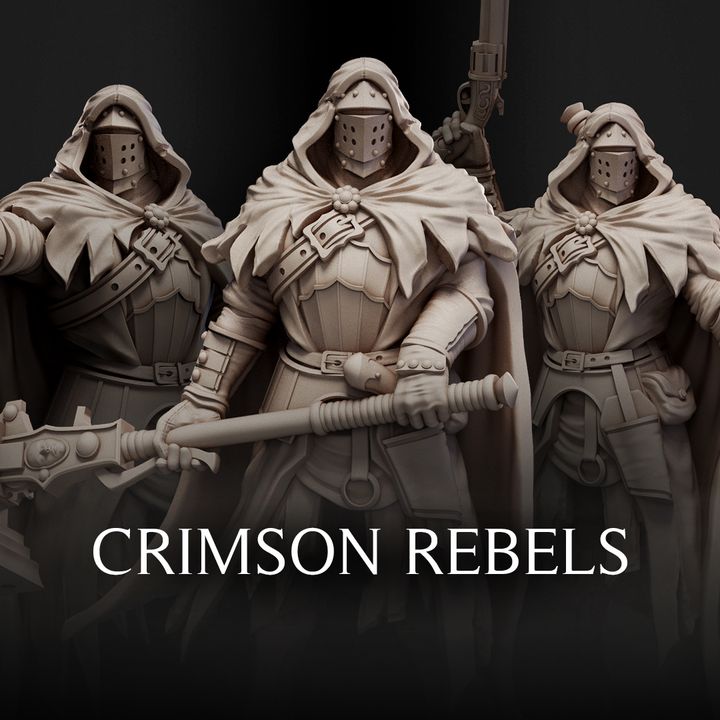 3D Printable Crimson Rebels by Comet Lord Miniatures