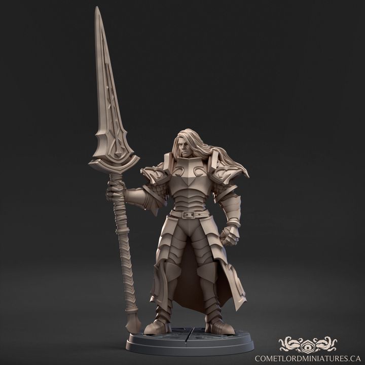 3D Printable Levadius, Dhampir Kinslayer by Comet Lord Miniatures