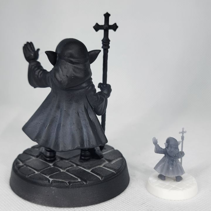 3D Printable Female Goblin Cleric by Tavern Forge Studio