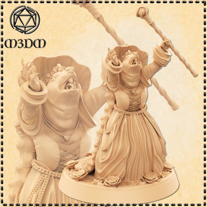 3D Printable Ratfolk Queen (Action) by M3DM