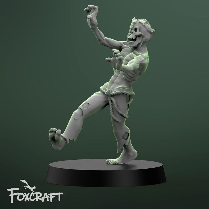 3D Printable Small Zombie Horde by FoxCraft Creations