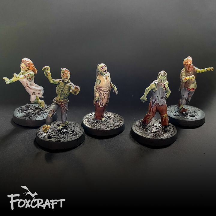 3D Printable Small Zombie Horde by FoxCraft Creations