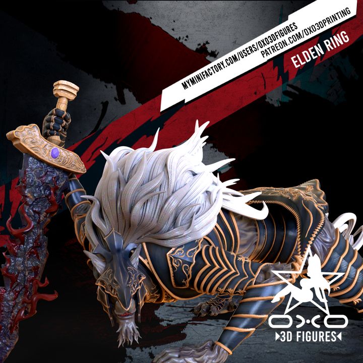 3D Printable Maliketh Black Blade Cosplay - Elden Ring by OXO3D Figures