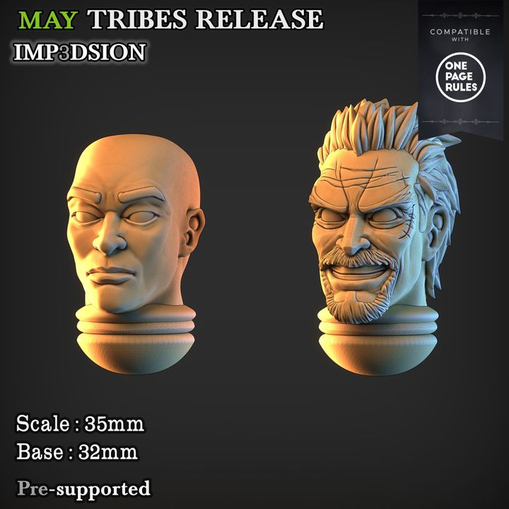 3D Printable 2 heads by Imp3dsion