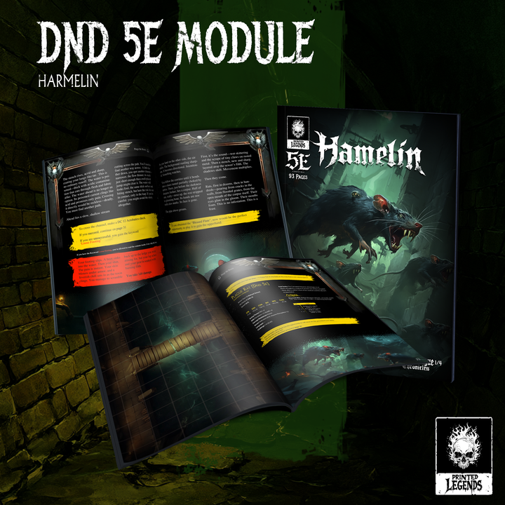 3D Printable Hamelin DnD 5e Boss Battle Module (Level 1-3) + Maps by ...