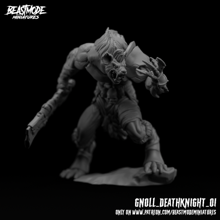 3D Printable Gnoll_Death_Knight_01 by Beastmode Miniatures