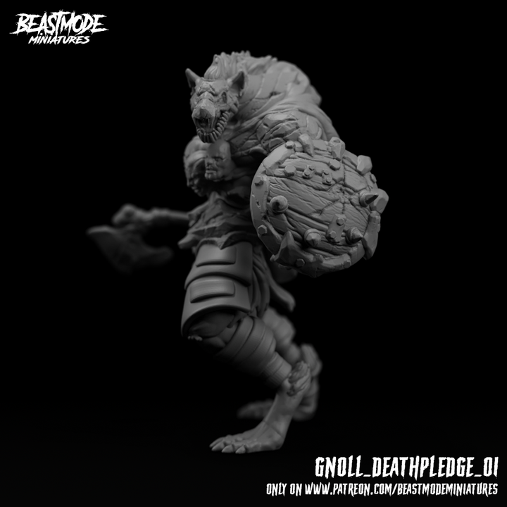 3D Printable Gnoll_Death_Pledge_01 by Beastmode Miniatures