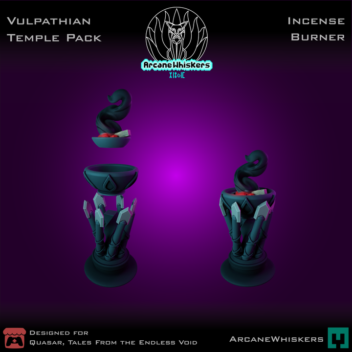 3D Printable Incense Burner by Arcane Whiskers