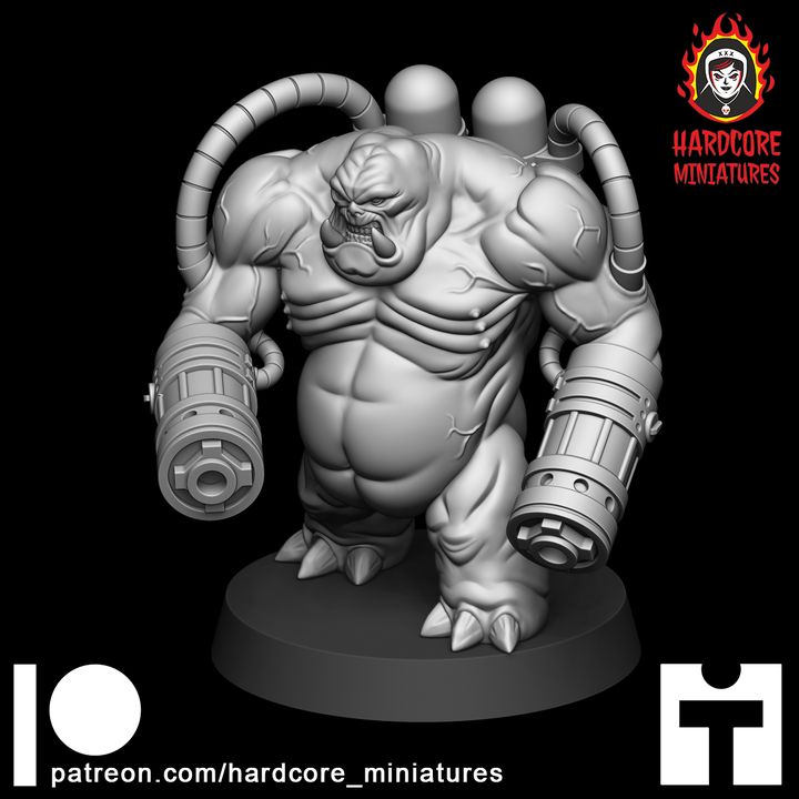 3D Printable Fat Demon Walking by Hardcore Miniatures