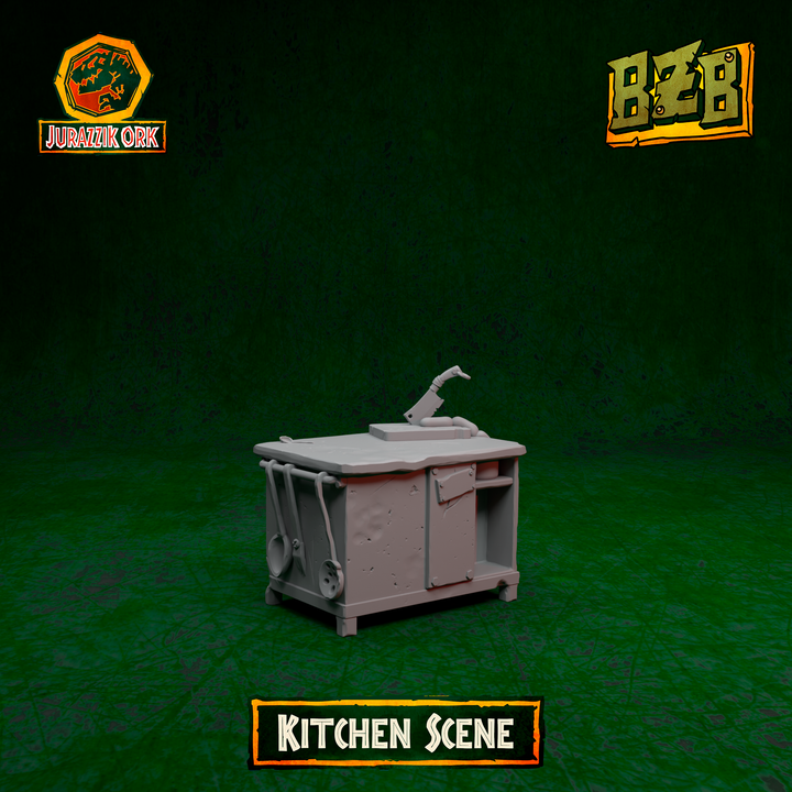 3D Printable Kitchen - Scene by Big Zkreen Boyz