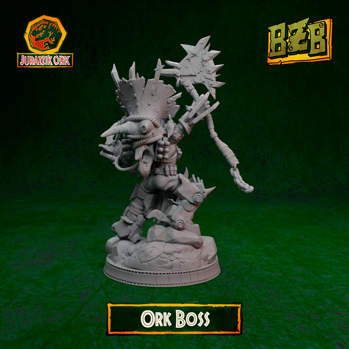 3D Printable Ork Boss by Big Zkreen Boyz