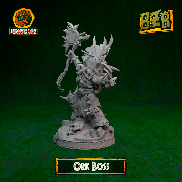 3D Printable Ork Boss by Big Zkreen Boyz