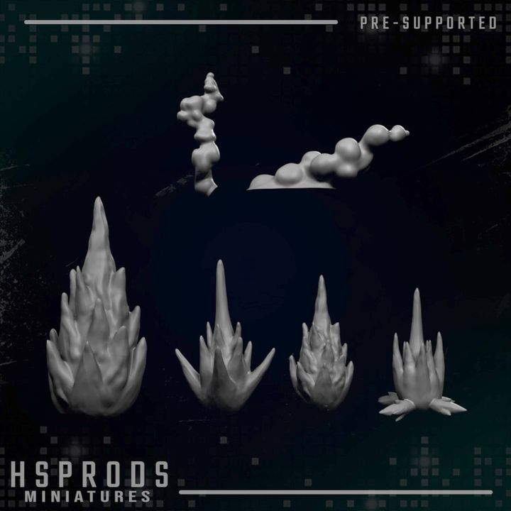 3D Printable Muzzleflash and smoke effect for gunshot and bullet base ...