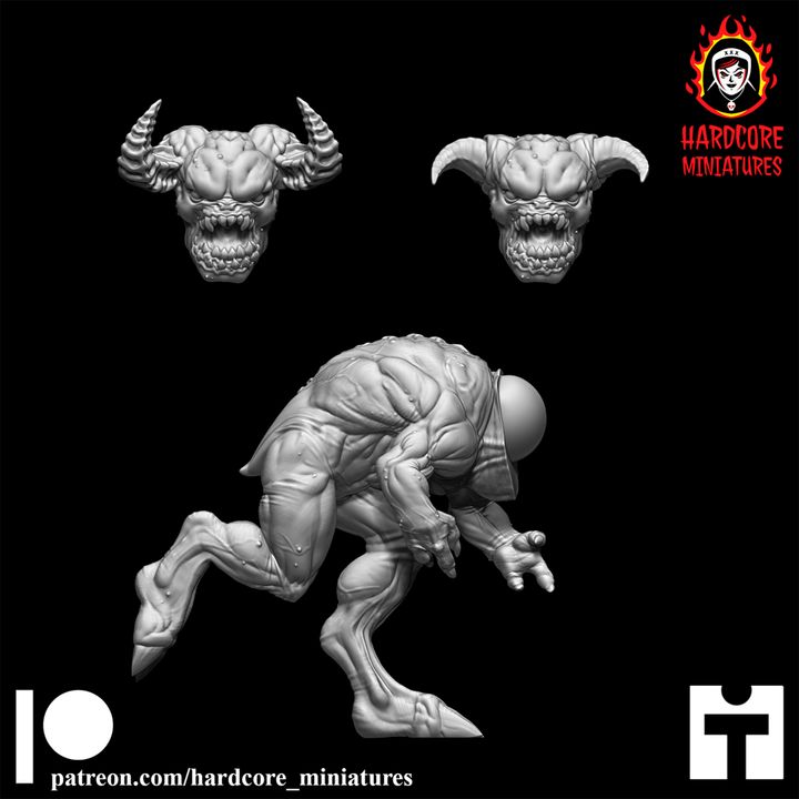 3D Printable Pink Demons Set by Hardcore Miniatures