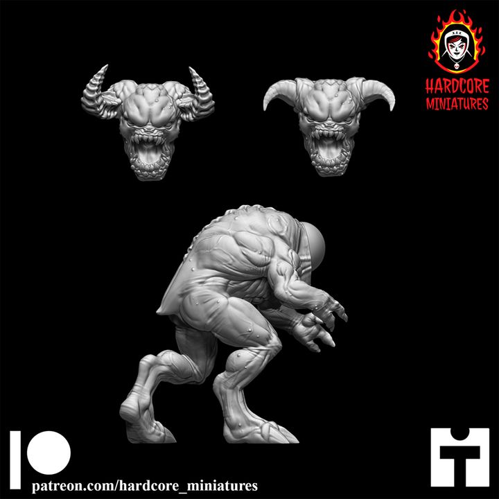 3D Printable Pink Demons Set by Hardcore Miniatures
