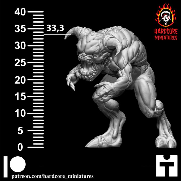 3D Printable Pink Demons Set by Hardcore Miniatures