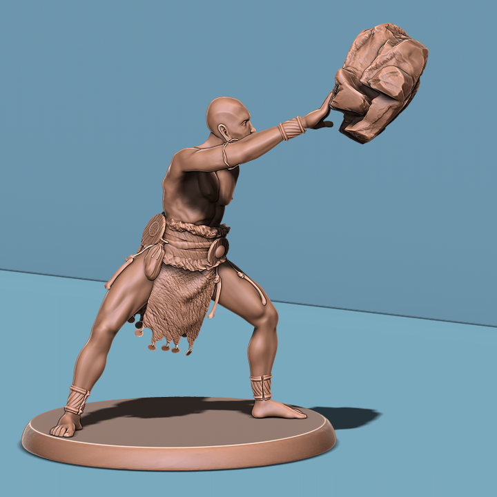 3D Printable Stone Giant Thrower by Little Shop of Sigil