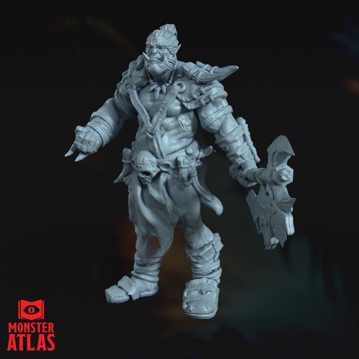 3D Printable Orc Death Knight by Monster Atlas