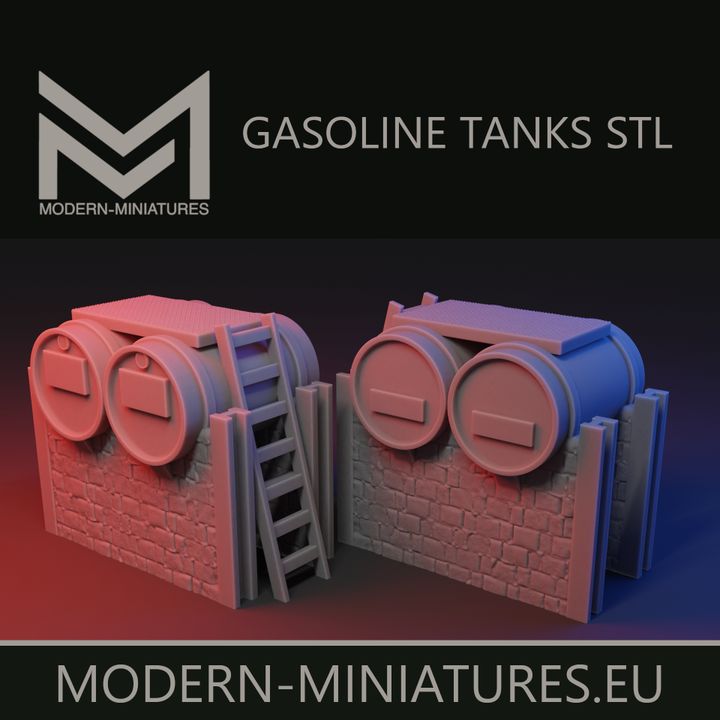 3D Printable External gasoline tanks by Modern-Miniatures.eu
