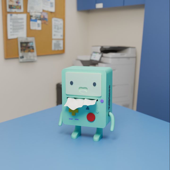 3D Printable BMO Tissue Box by Studio Tridimen