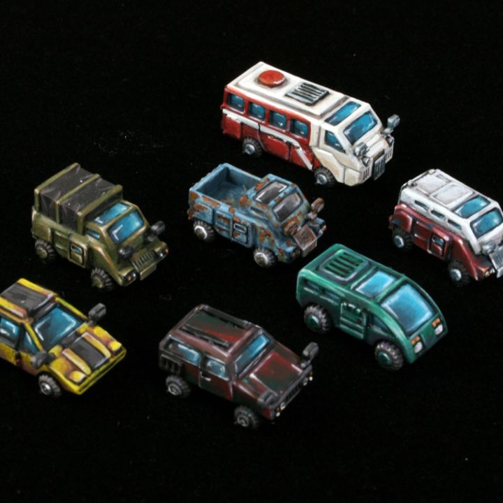 3D Printable Civilian Cars Vol:1 by Iliada Game Studio