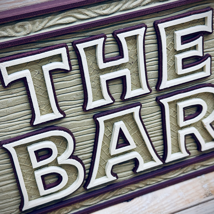 3D Printable The Bar Sign by ENIQUE3D