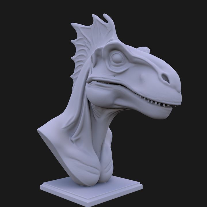 3D Printable Chasmosaurus Head Bust 3D STL Printable - 3D Model STL by ...