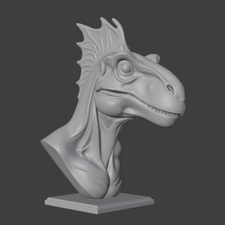 3D Printable Chasmosaurus Head Bust 3D STL Printable - 3D Model STL by ...