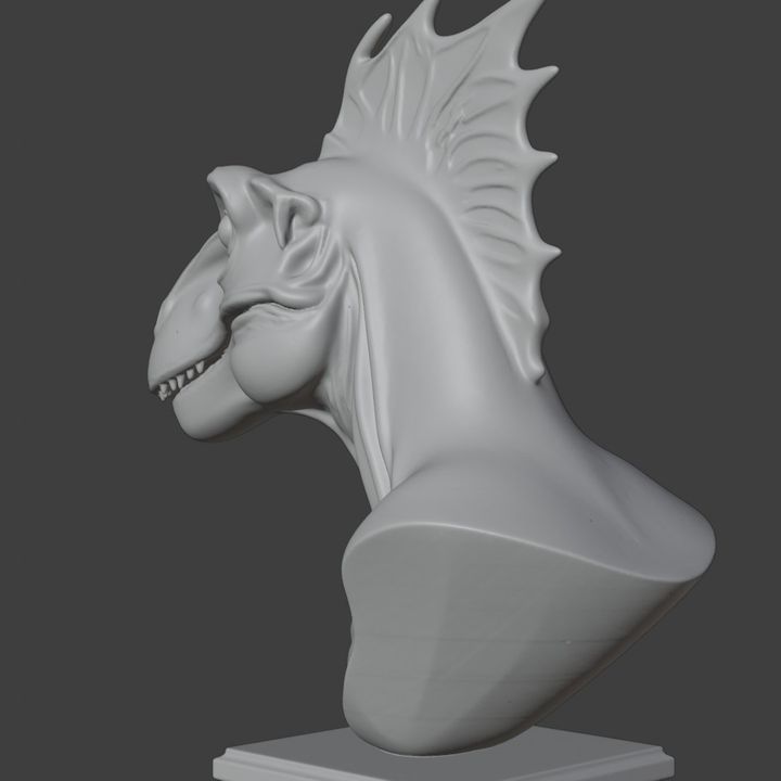 3D Printable Chasmosaurus Head Bust 3D STL Printable - 3D Model STL by ...