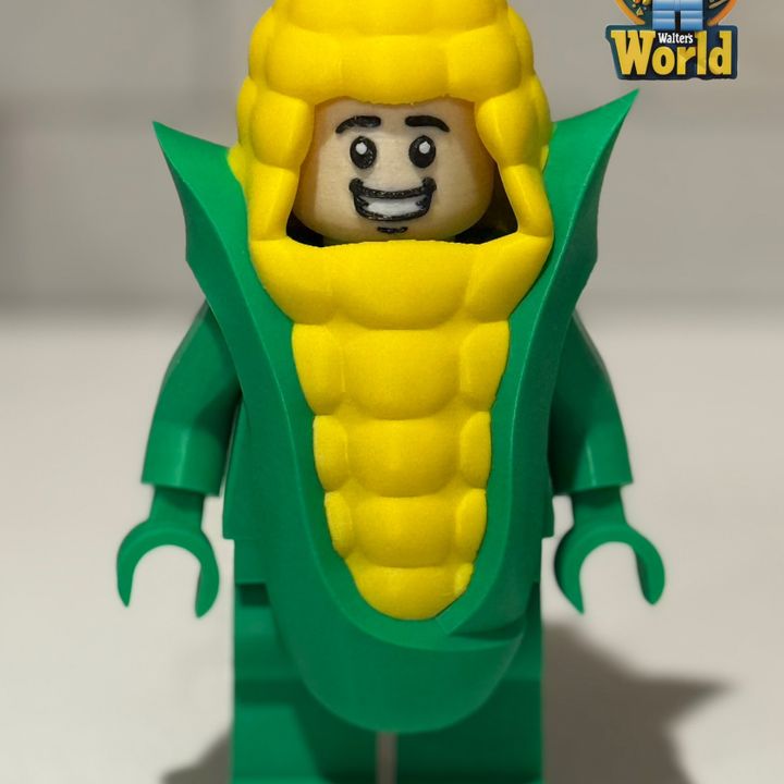 3D Printable Corn Costume Brick by Walter's World 3D