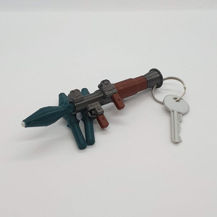 3D Printable RPG-7 Keychain — Shoots printable rockets & BBs by Jaatinen3D