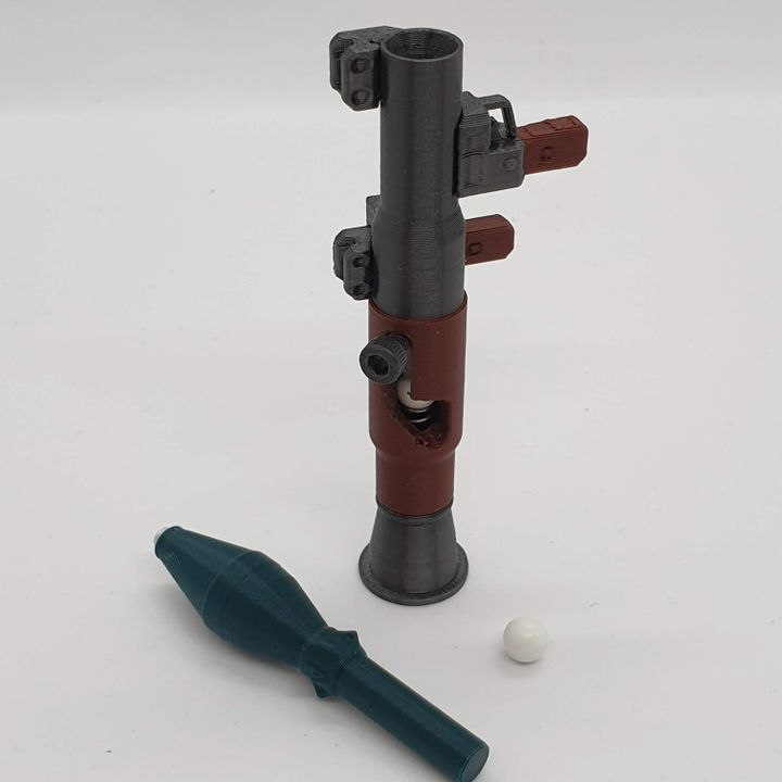 3D Printable RPG-7 Keychain — Shoots printable rockets & BBs by Jaatinen3D