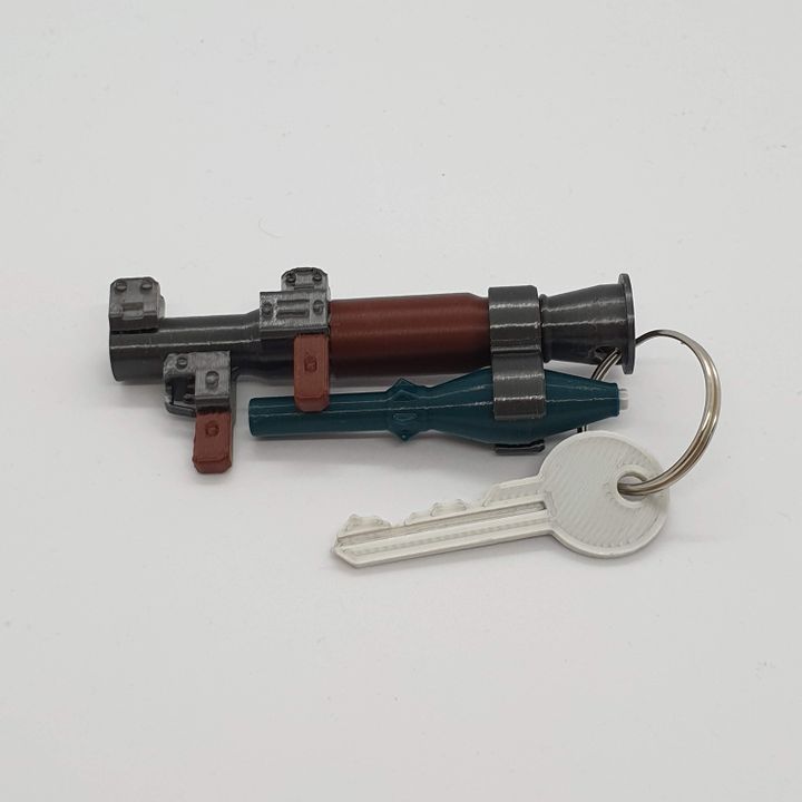 3D Printable RPG-7 Keychain — Shoots printable rockets & BBs by Jaatinen3D