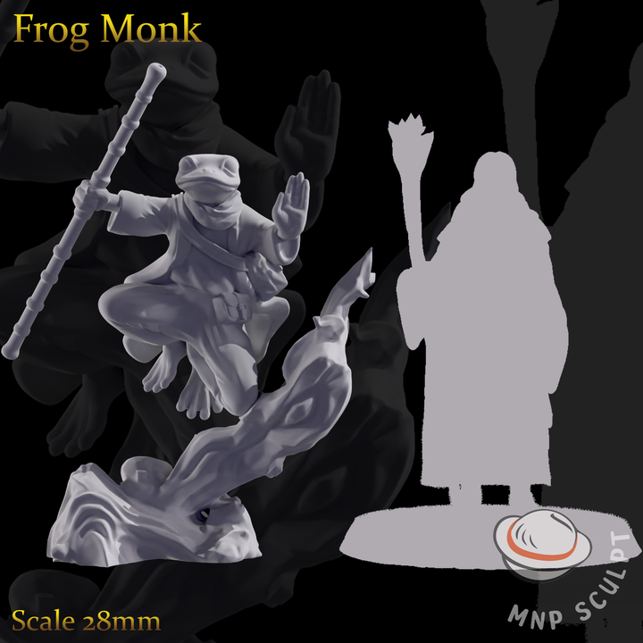 3D Printable Frog (Grung) Monk by MNP Sculpt