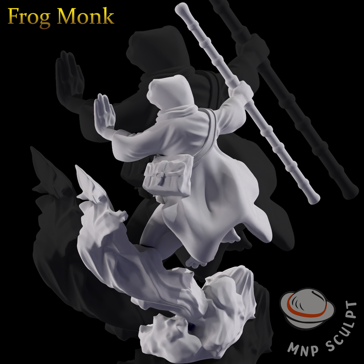 3D Printable Frog (Grung) Monk by MNP Sculpt