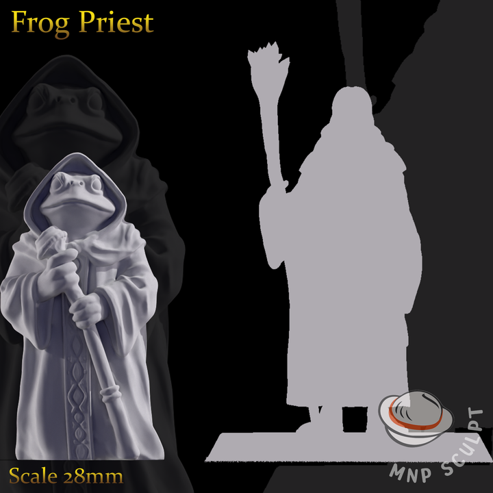 3D Printable Frog (Grung) Priest by MNP Sculpt