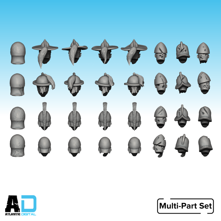 3D Printable Zombies Head Pack by Wargames Atlantic