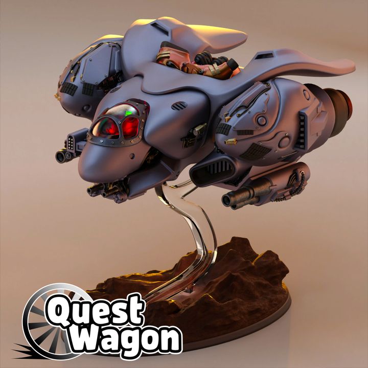 3D Printable Attack Ship by QuestWagon